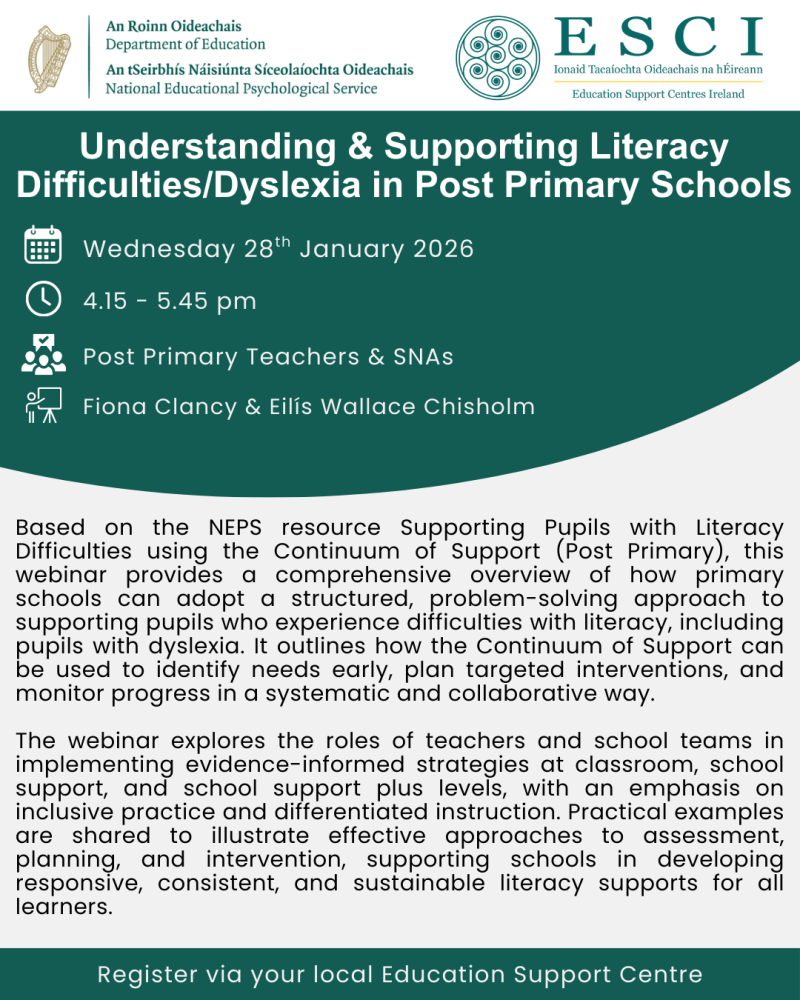 Understanding & Supporting Literacy Difficulties/Dyslexia in Post ...