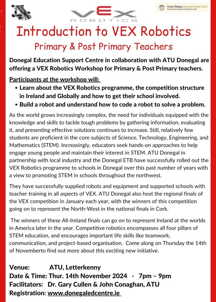 Introduction to VEX Robotics -Post Primary